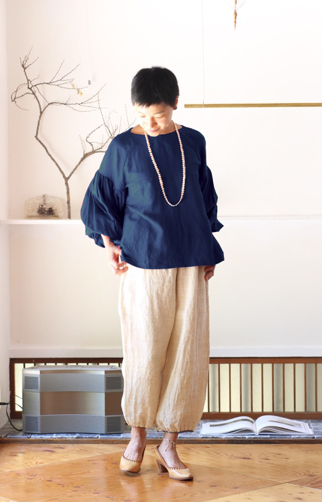 [re:order] Volume sleeve top indigo | ♕scrumpcious